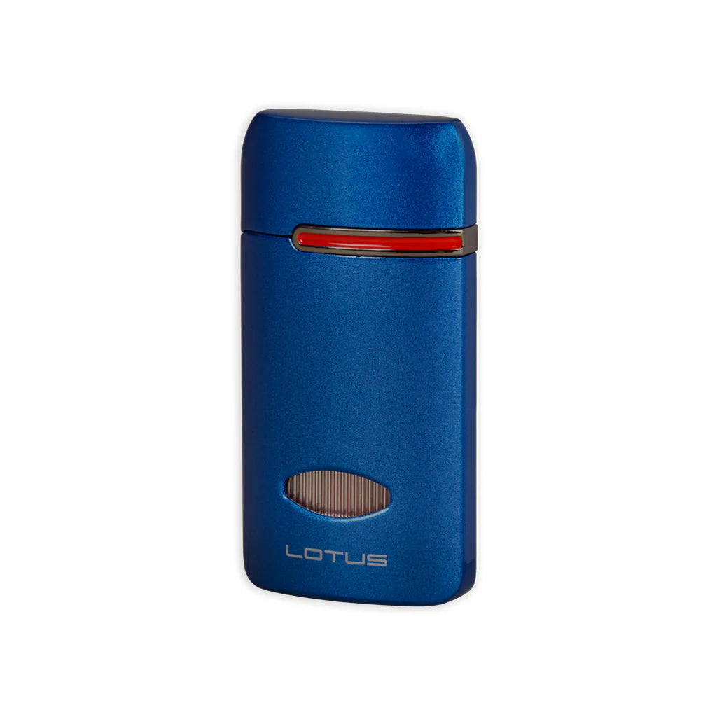 Lotus MATRIX Triple Torch Lighter with Punch - Metallic Blue – TRP Cigars